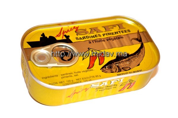 Canned Sardine Mackerel Tuna Safi Morocco